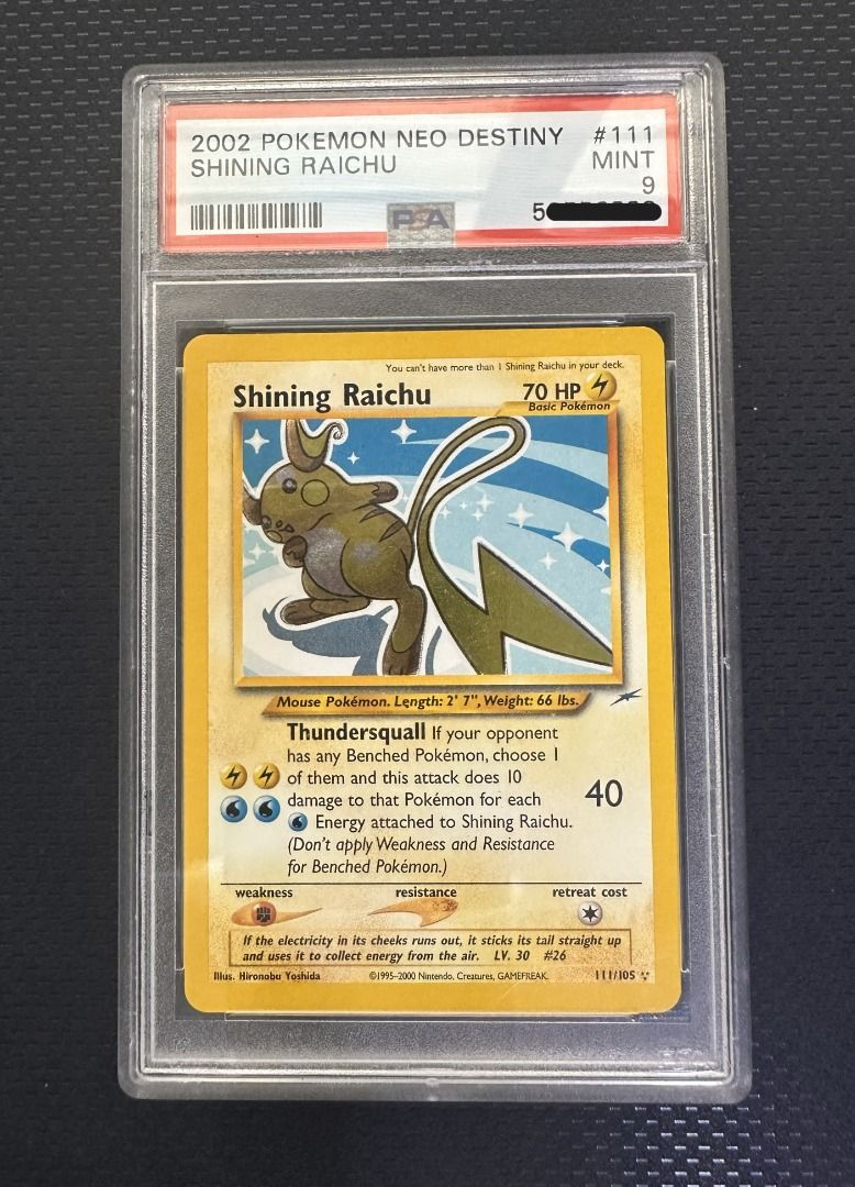 Shining Raichu #111 Psa 9 | 111/105 Neo Destiny, Hobbies & Toys, Toys ...