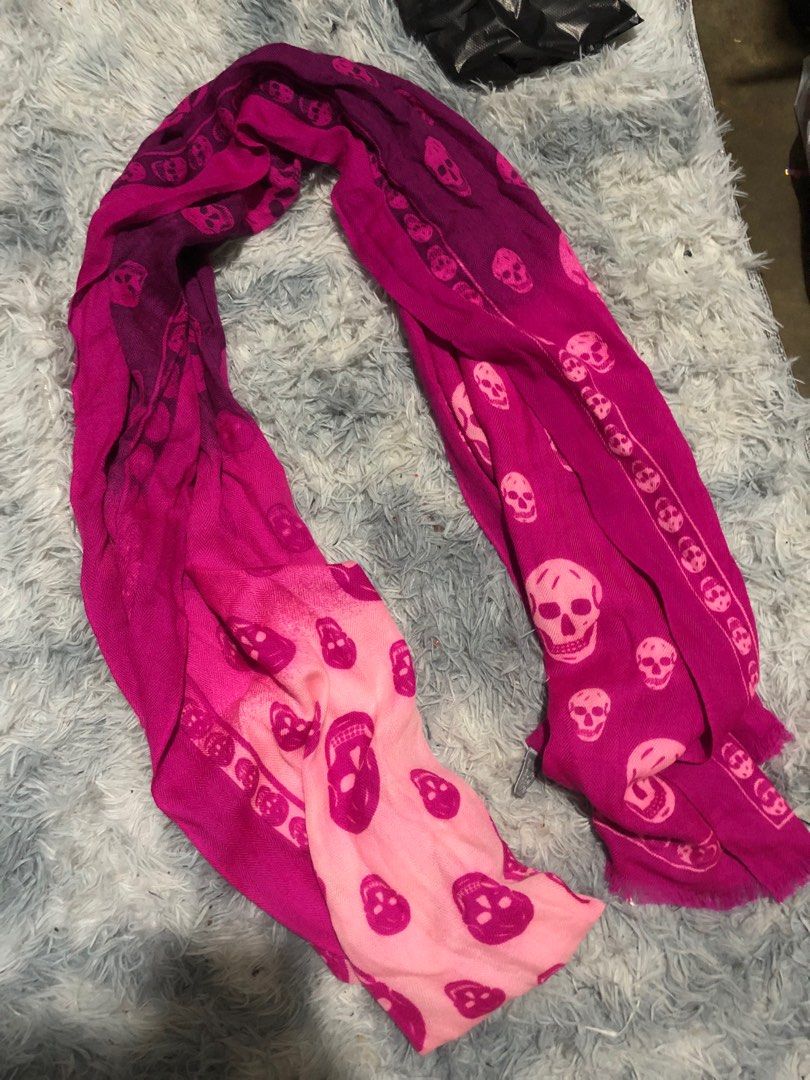 Skull Print Scarf, Women's Fashion, Watches & Accessories, Scarves on ...