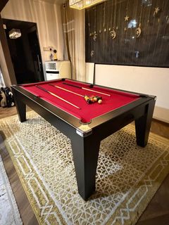FREE 8ft slate pool table with dining table top, Sports Equipment ...