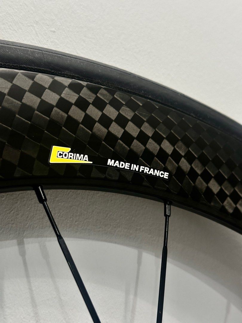 WTS 12K 60mm Carbon Track Wheelset w/ Corima Decals, Sports Equipment ...