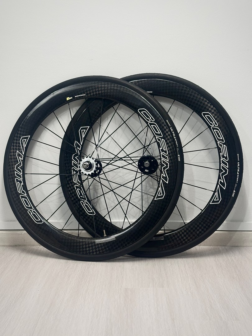 WTS 12K 60mm Carbon Track Wheelset w/ Corima Decals, Sports Equipment ...