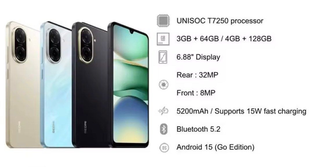 Xiaomi Redmi A5 Sandy Gold 128GB, Mobile Phones & Gadgets, Mobile ...