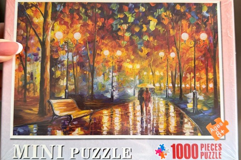 1000 Piece Mini Puzzle - Romantic Park Scene, Hobbies & Toys, Toys ...