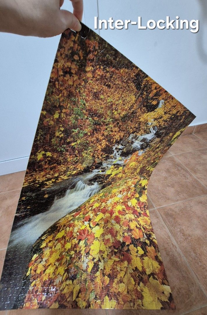 1500-Piece Jigsaw Puzzle - Autumn Waterfall, Hobbies & Toys, Toys ...