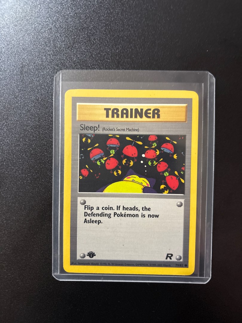 1st editon Team Rocket Pokemon Trainer Card - Sleep, Hobbies & Toys ...