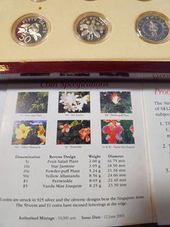 1988 Singapore Sterling Silver Proof Coin Set, Hobbies & Toys ...