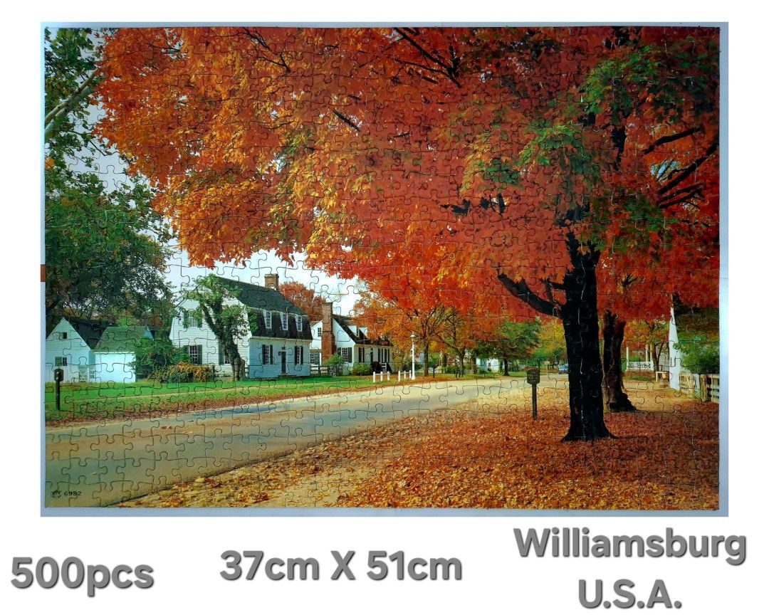 500-Piece Jigsaw Puzzle - Williamsburg USA, Hobbies & Toys, Toys ...