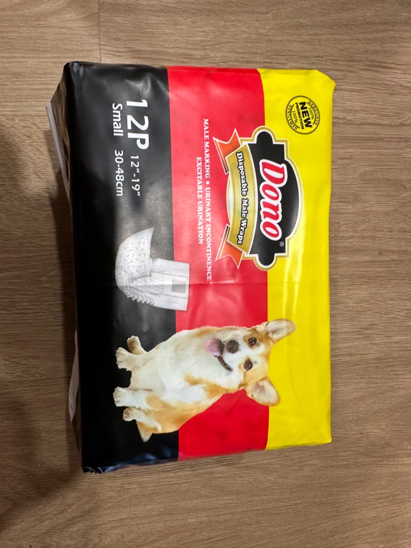 6 Packs of Dono Disposable Male Wraps - Small, Pet Supplies, Homes ...