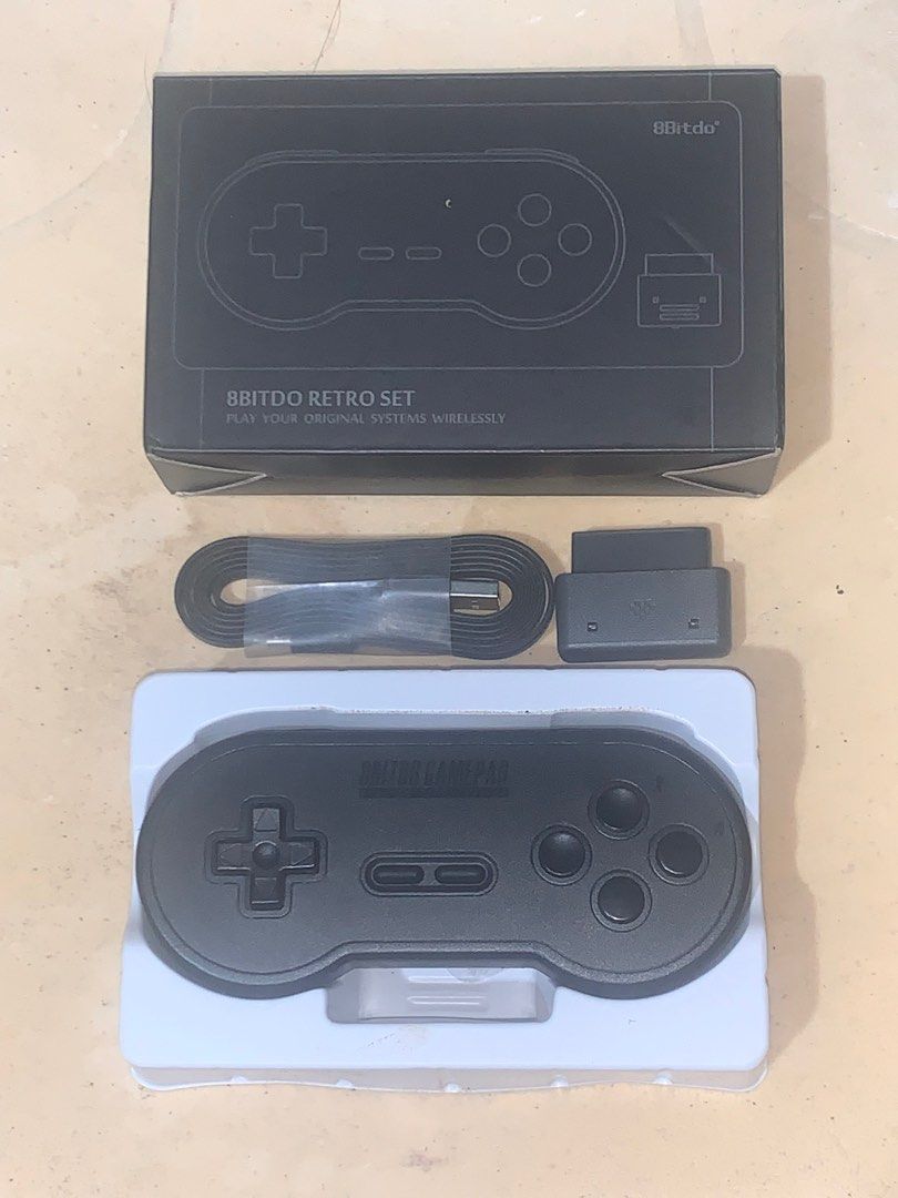 8Bitdo Retro Set Black SN30 2.4g controller for SNES SFC Super NT Rare ...