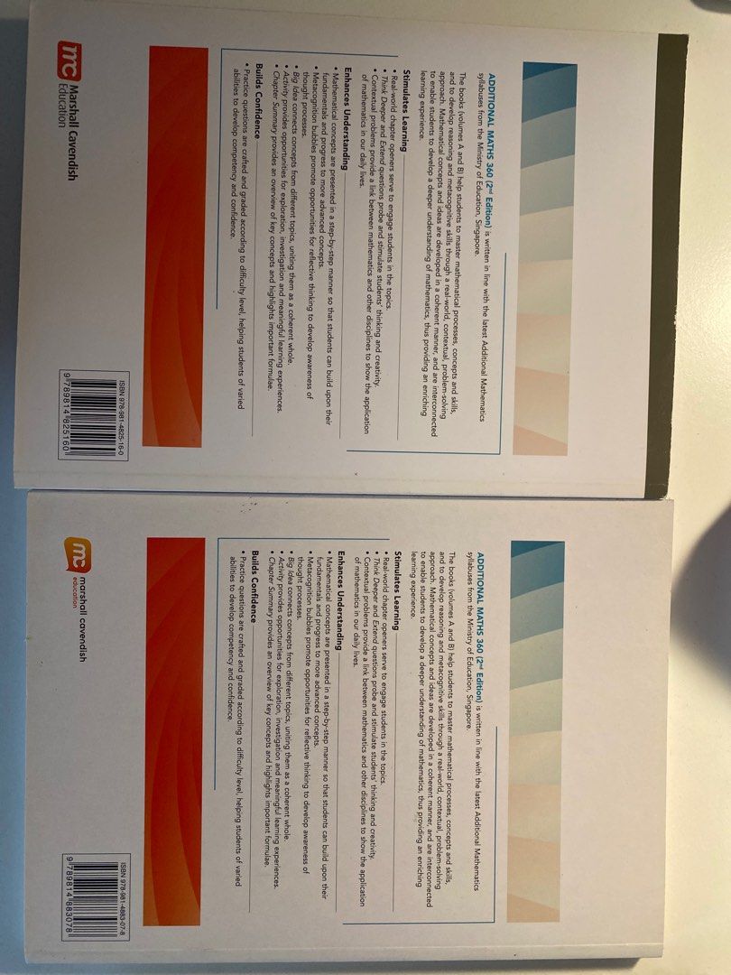 Additional Maths 360 Textbook (Volume A & B), Hobbies & Toys, Books & Magazines, Textbooks on ...