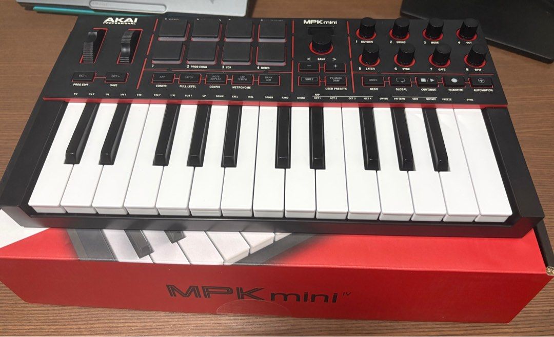 AKAI MPK Mini MK4 Compact MIDI Keyboard Controller, Hobbies & Toys ...