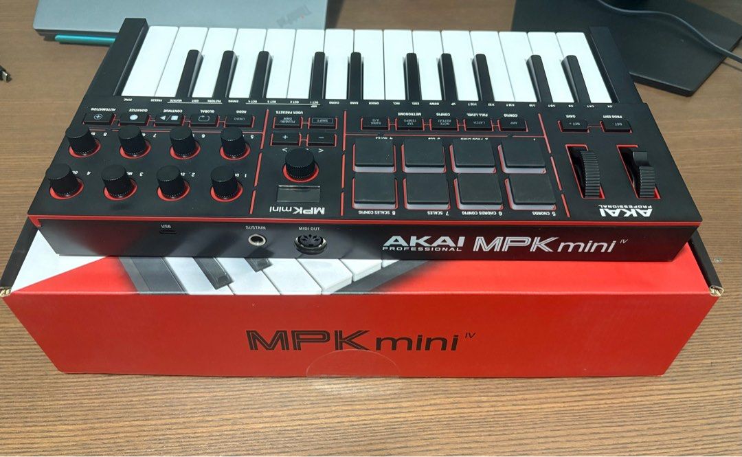 AKAI MPK Mini MK4 Compact MIDI Keyboard Controller, Hobbies & Toys ...