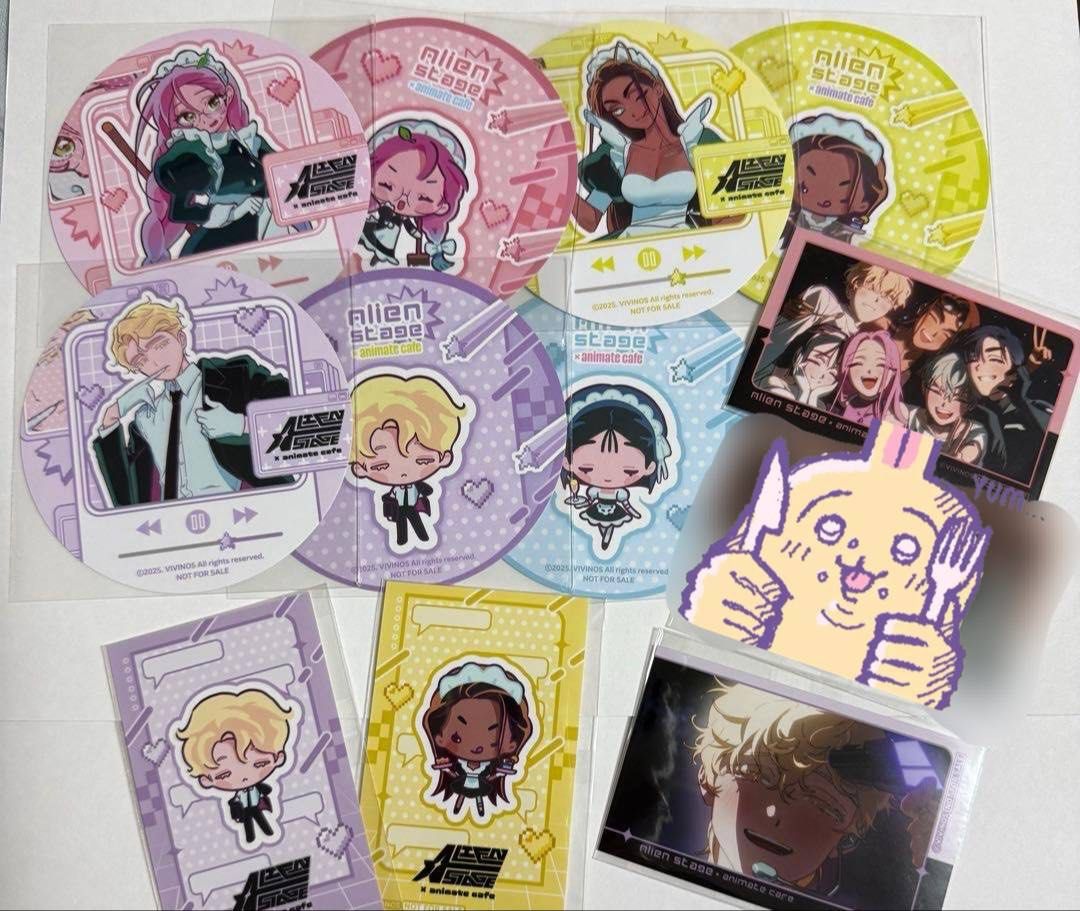 Alien Stage Animate Cafe coasters and benefits, Hobbies & Toys ...