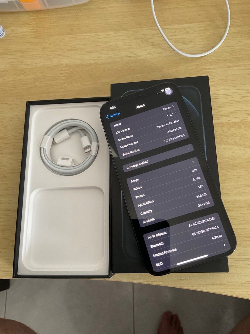 12 pro max Blue 256GB, Mobile Phones & Gadgets, Mobile Phones, iPhone ...