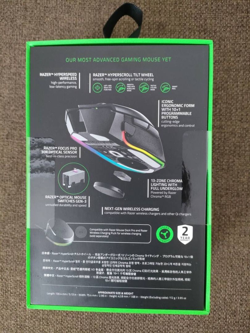 [Brand New, Unopened] Razer Basilisk V3 Pro Wireless Gaming Mouse with ...