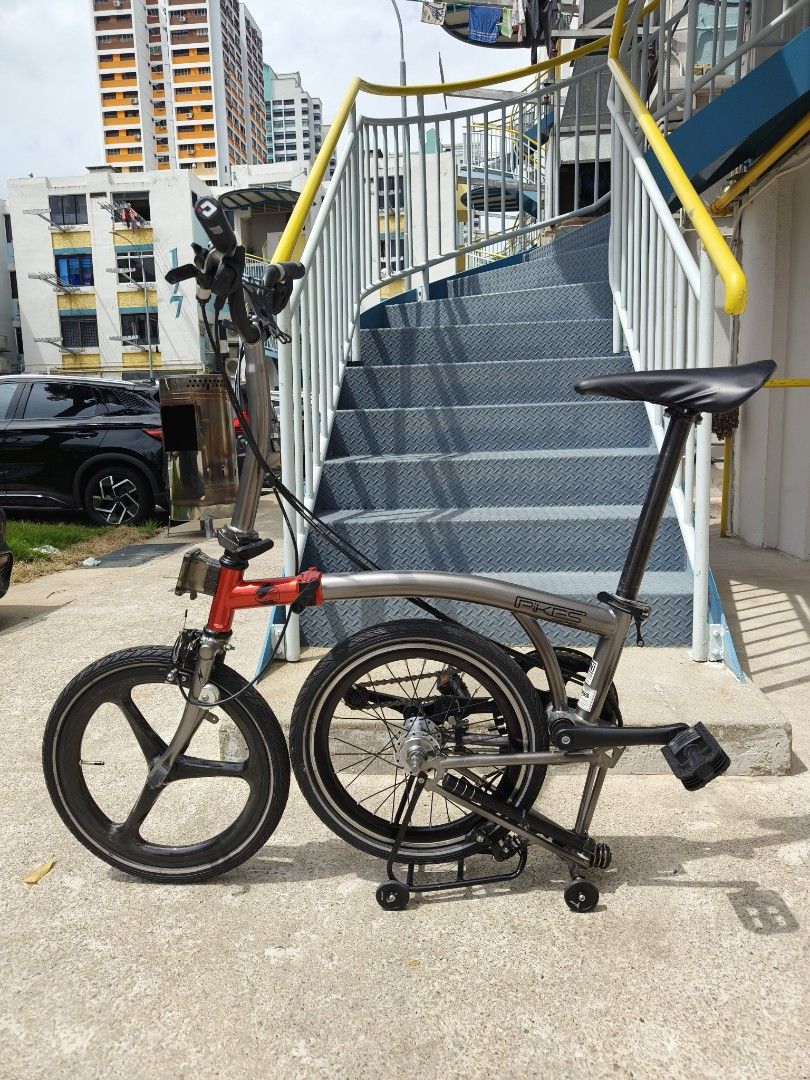 Brompton Pikes Folding Bike, Sports Equipment, Bicycles & Parts, Bicycles on Carousell