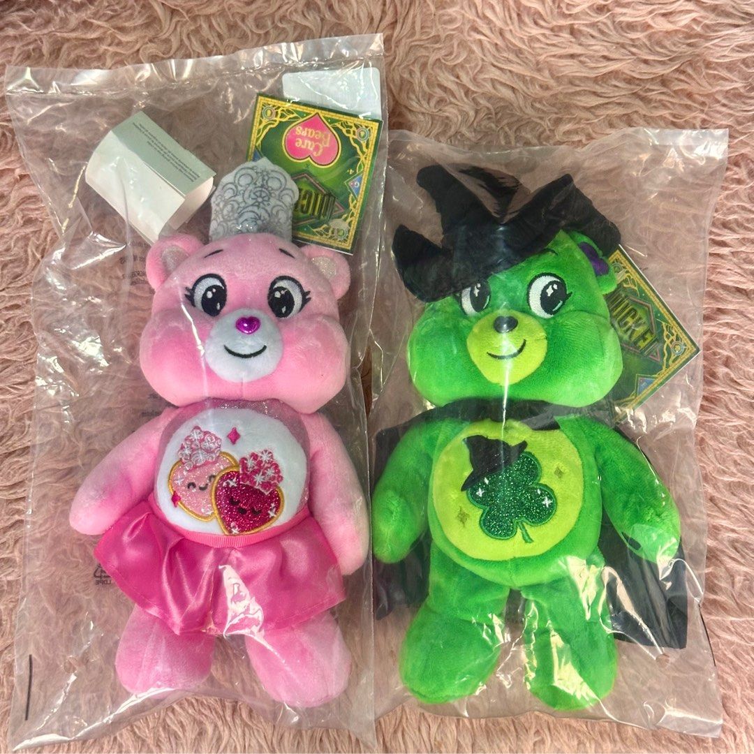 Care Bears x Wicked Glinda & Elphaba Fun Size Plush, Hobbies & Toys ...