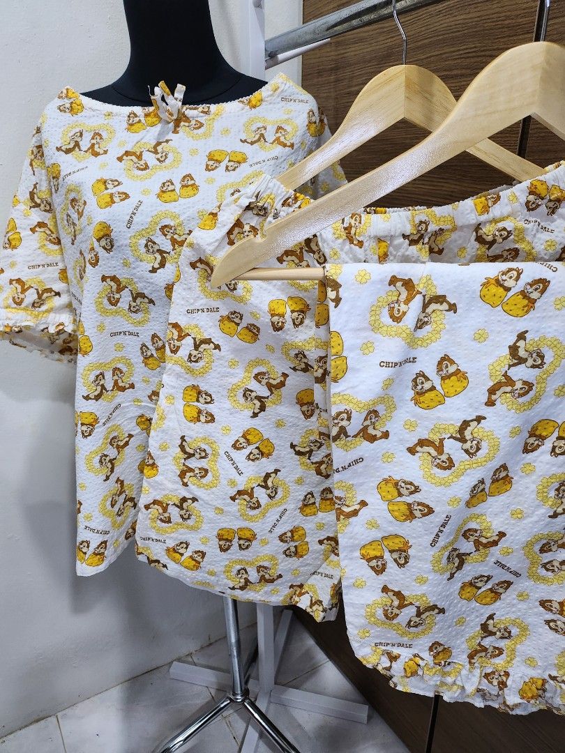 Disney Chip & Dale Pajama Set 3 in 1, Women's Fashion, New ...