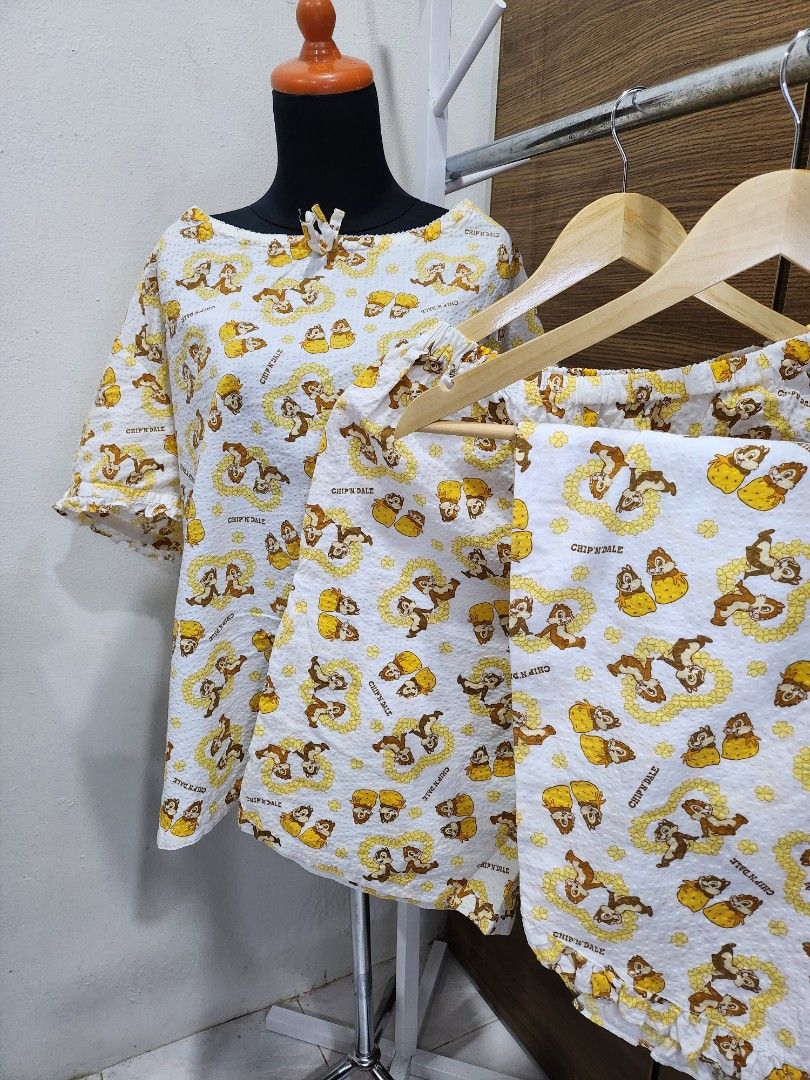 Disney Chip & Dale Pajama Set 3 in 1, Women's Fashion, New ...