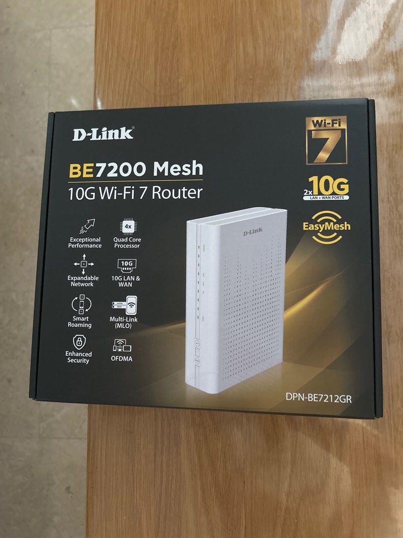 D-Link BE7200 Mesh 10G Wi-Fi 7 Router, Computers & Tech, Parts ...