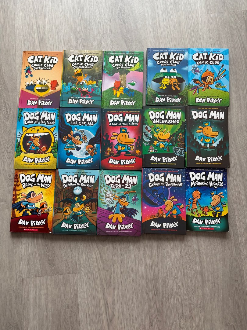 Dog Man & Cat Kid Comic Club Books by Dav Pilkey (Bundle / Individual ...