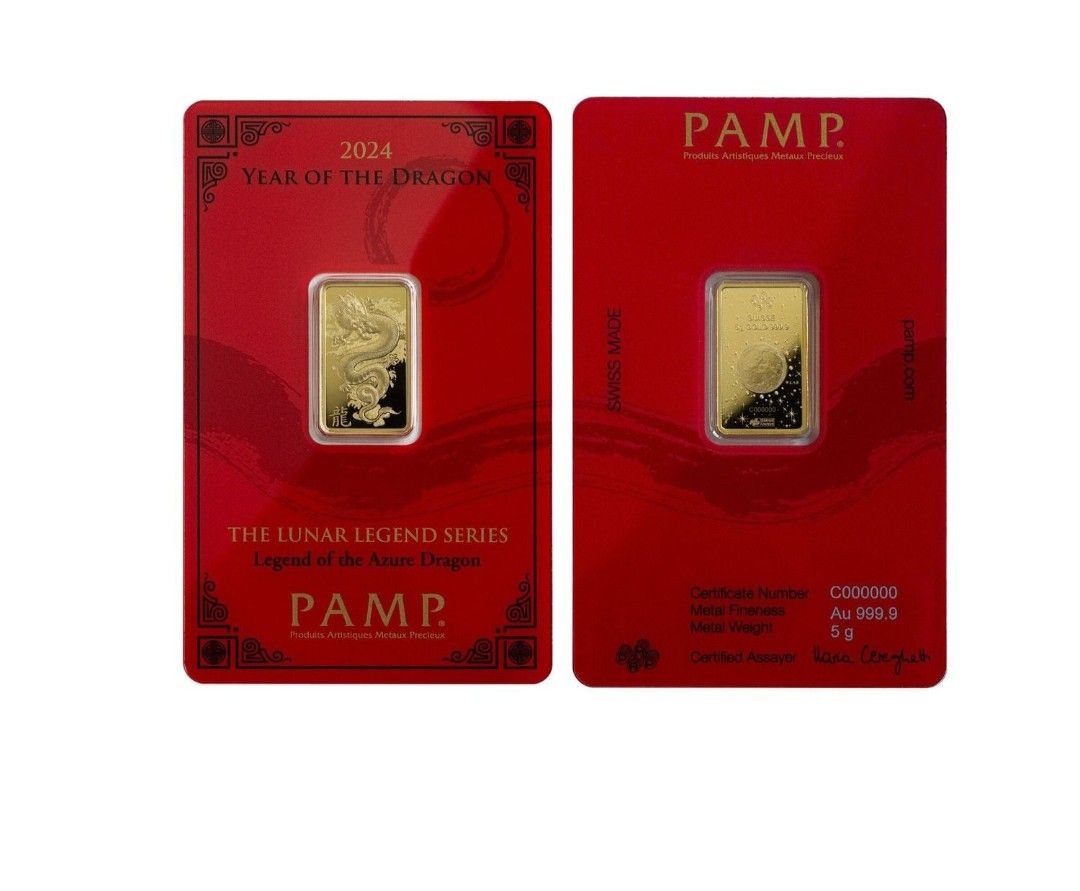 CNY 2026 - Dragon & Horse Set PAMP Suisse Lunar Horse 5g and Dragon 5g ...