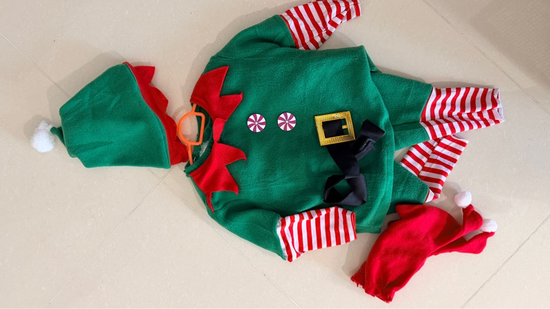 Elf Costume - Christmas Outfit, Babies & Kids, Babies & Kids Fashion on ...