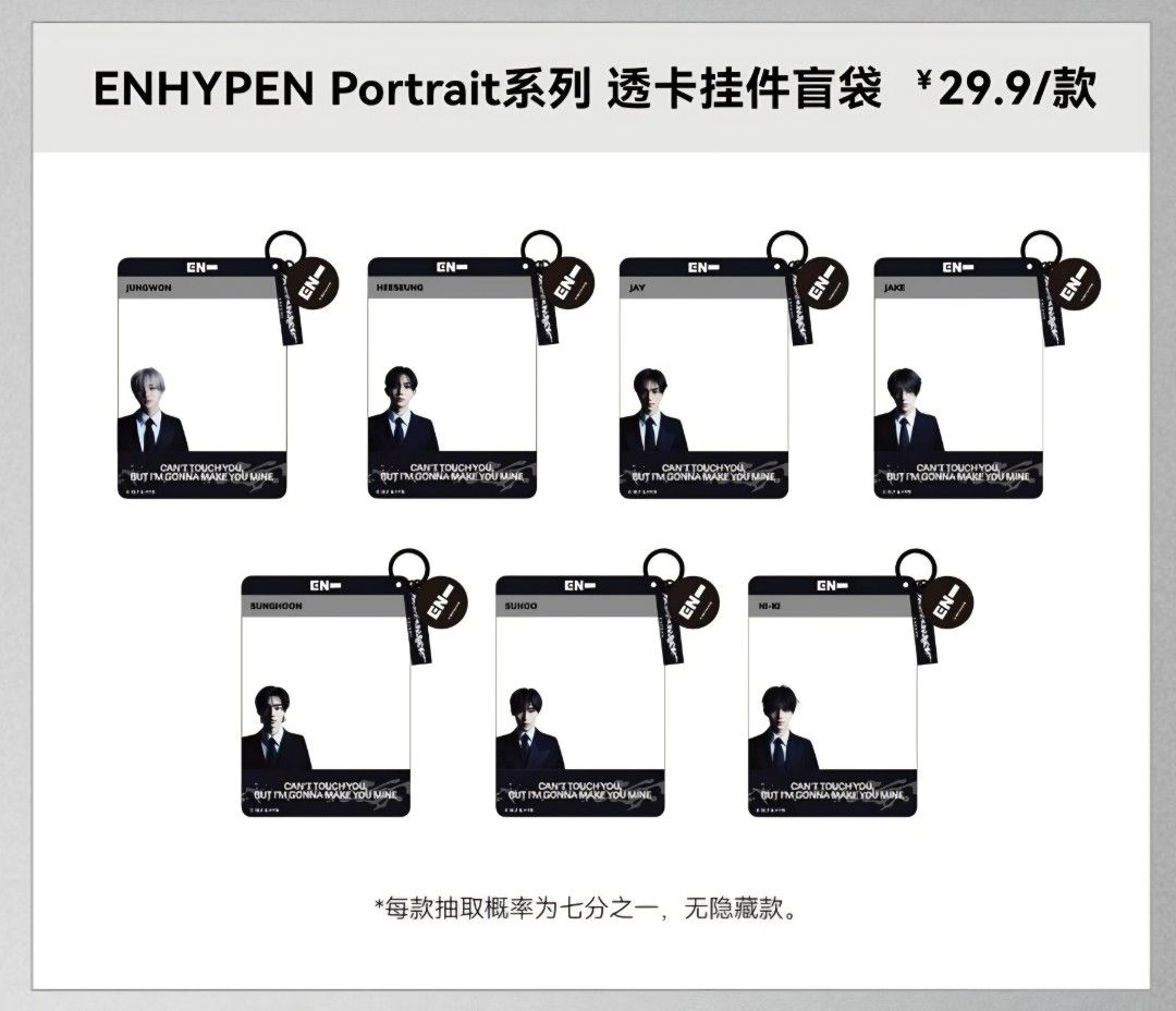 enhypen x miniso acrylic portrait keychain sunoo, Hobbies & Toys ...