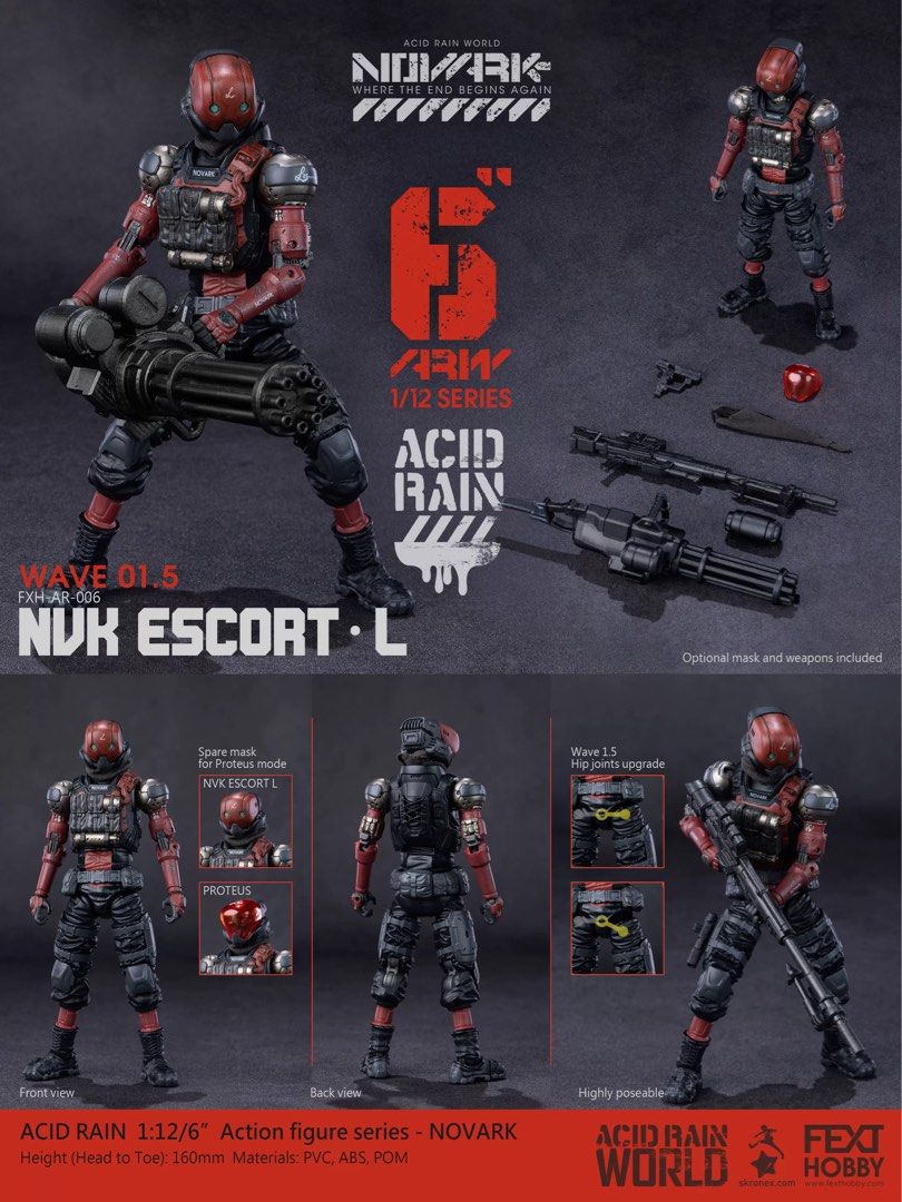 FEXT HOBBY ACID RAIN WORLD 1:12 ACTION FIGURE SERIES NOVARK WAVE 01.5 ...