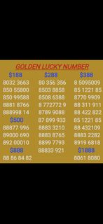 Golden Lucky Numbers - Various Prices, Mobile Phones & Gadgets, Mobile ...