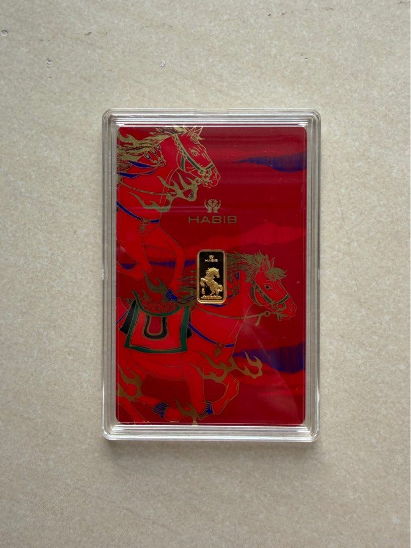 HABIB 2026 Horse 1g Fine Gold Emas 999.9 with receipt & box, Hobbies ...
