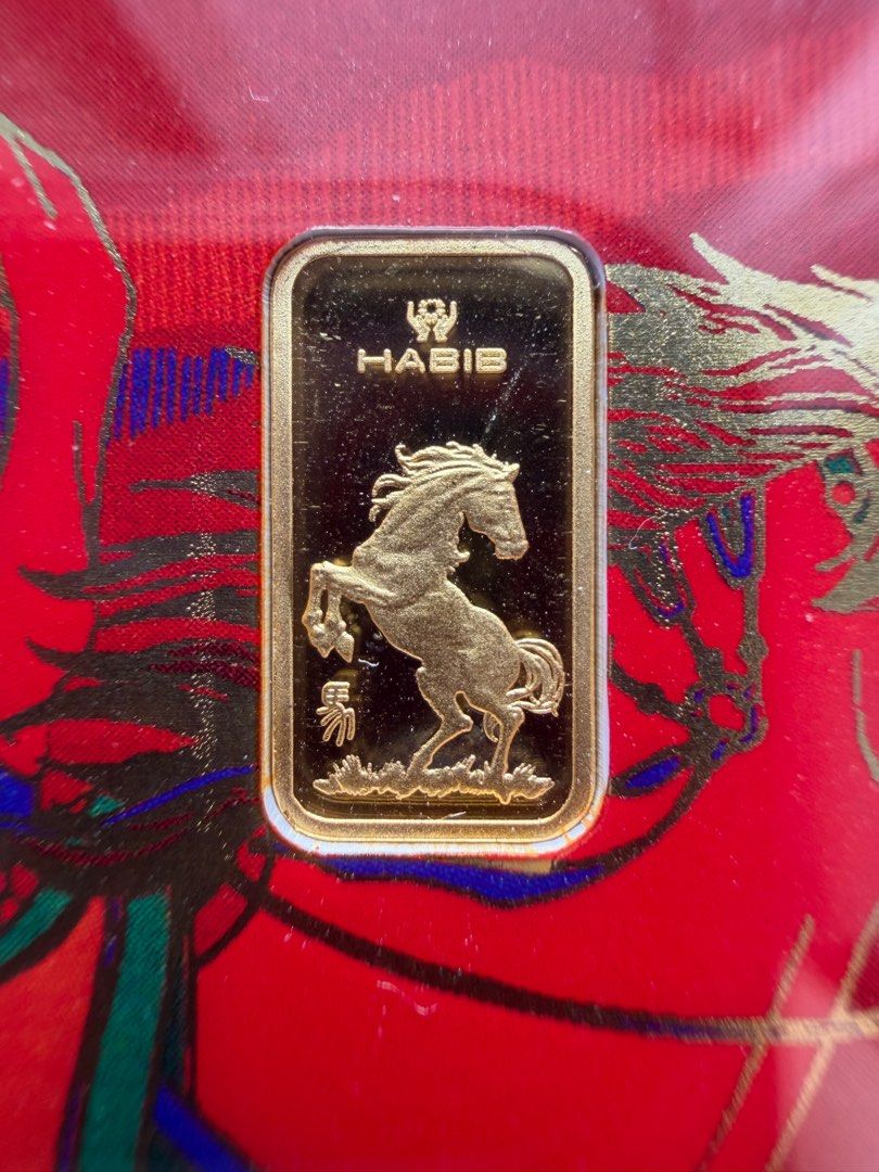 HABIB 2026 Horse 1g Fine Gold Emas 999.9 with receipt, Hobbies & Toys ...