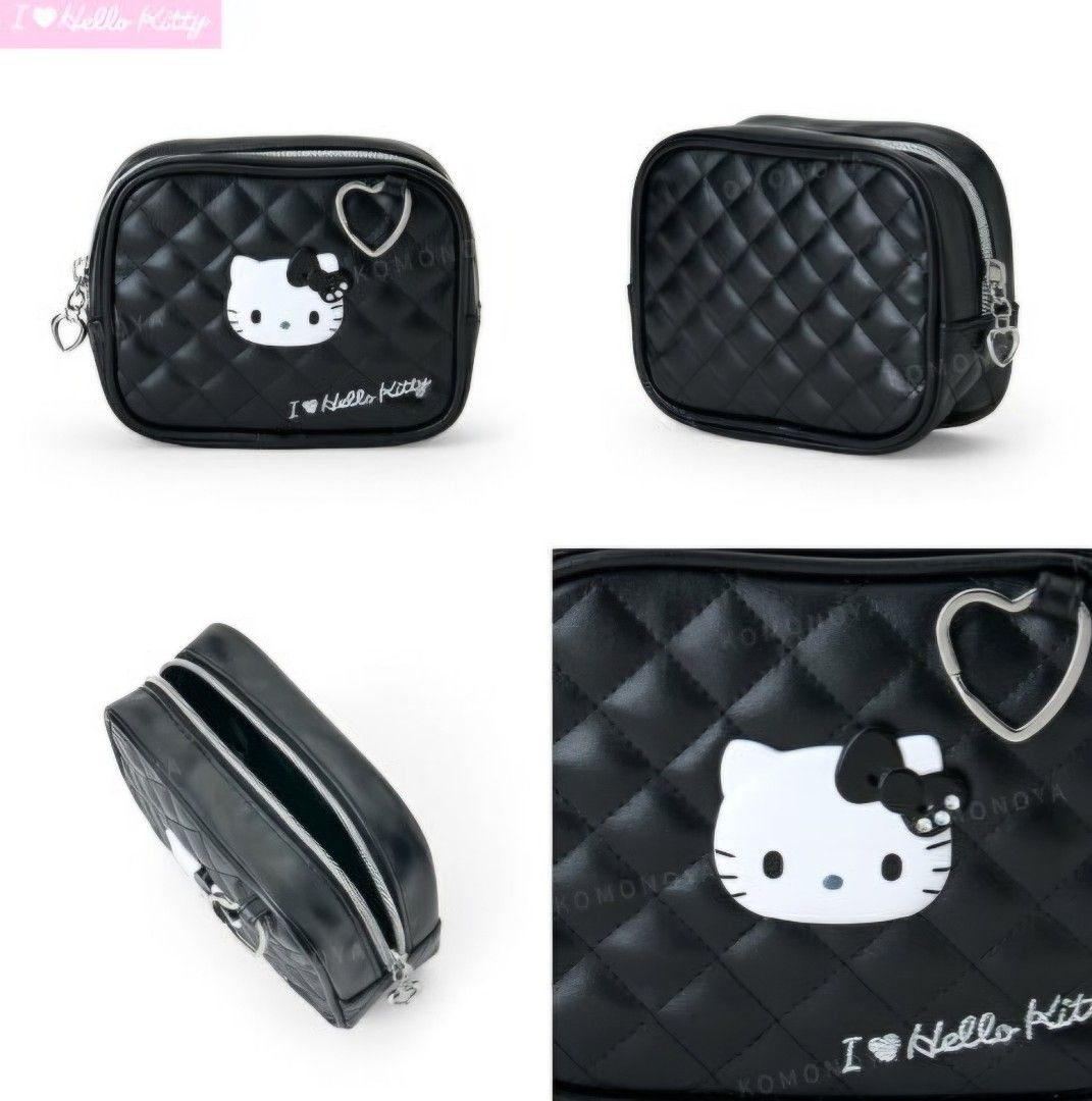 Hello Kitty Black Pouch. "I Love Hello Kitty" Series, Women's Fashion ...