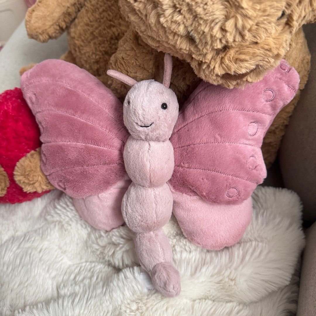 Rare & Retired Jellycat Beatrice Butterfly Pink Butterfly Plush Soft ...