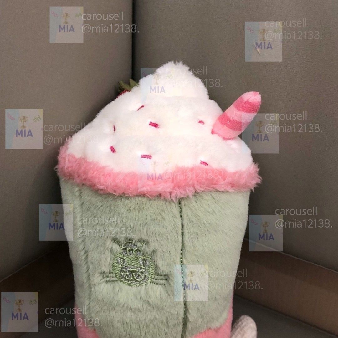 🥇Jellycat Matcha Strawberry Latte, Valentine's Day Fun Plush Toy ...