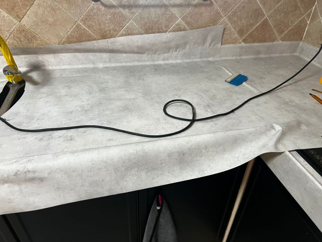 Kitchen laminate cabinets vinyl Wrapping, Furniture & Home Living, Home ...