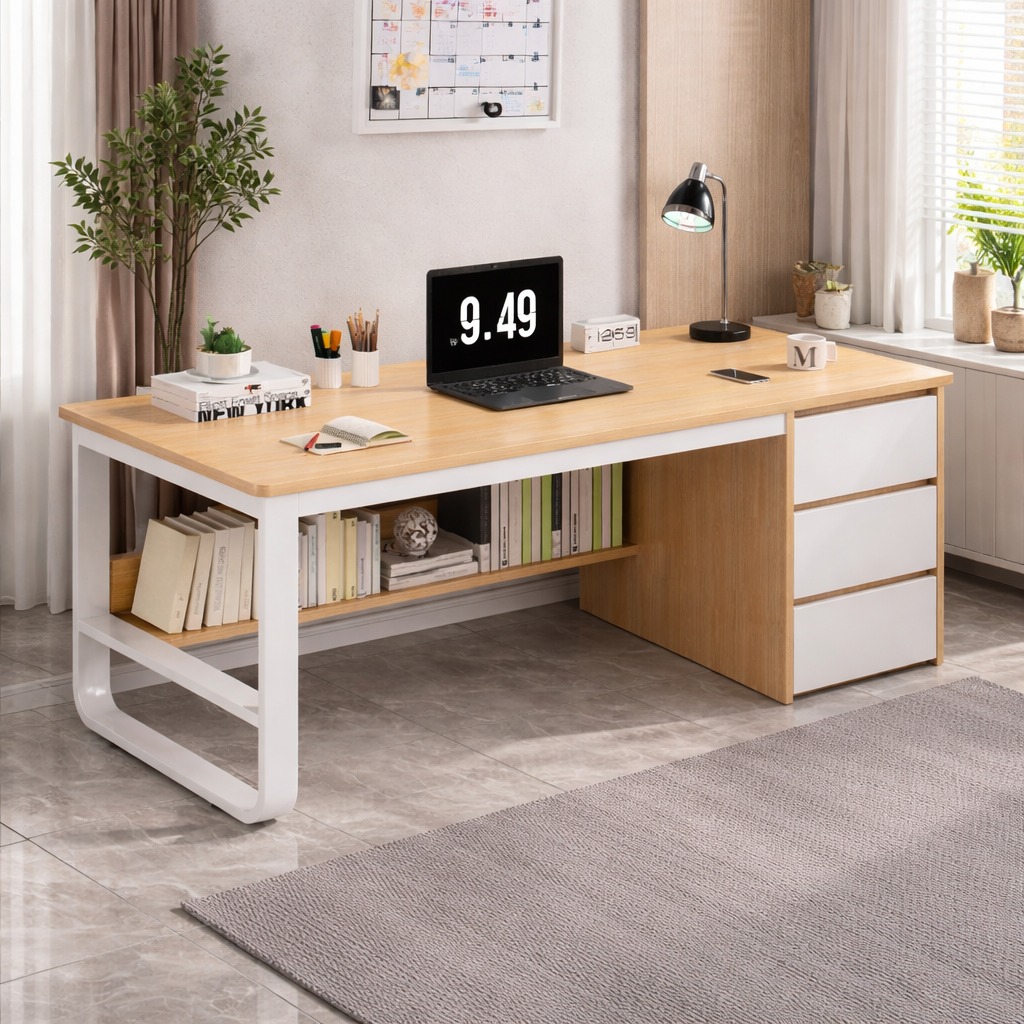 Large Study Table | Spacious Computer Desk | Functional Office ...