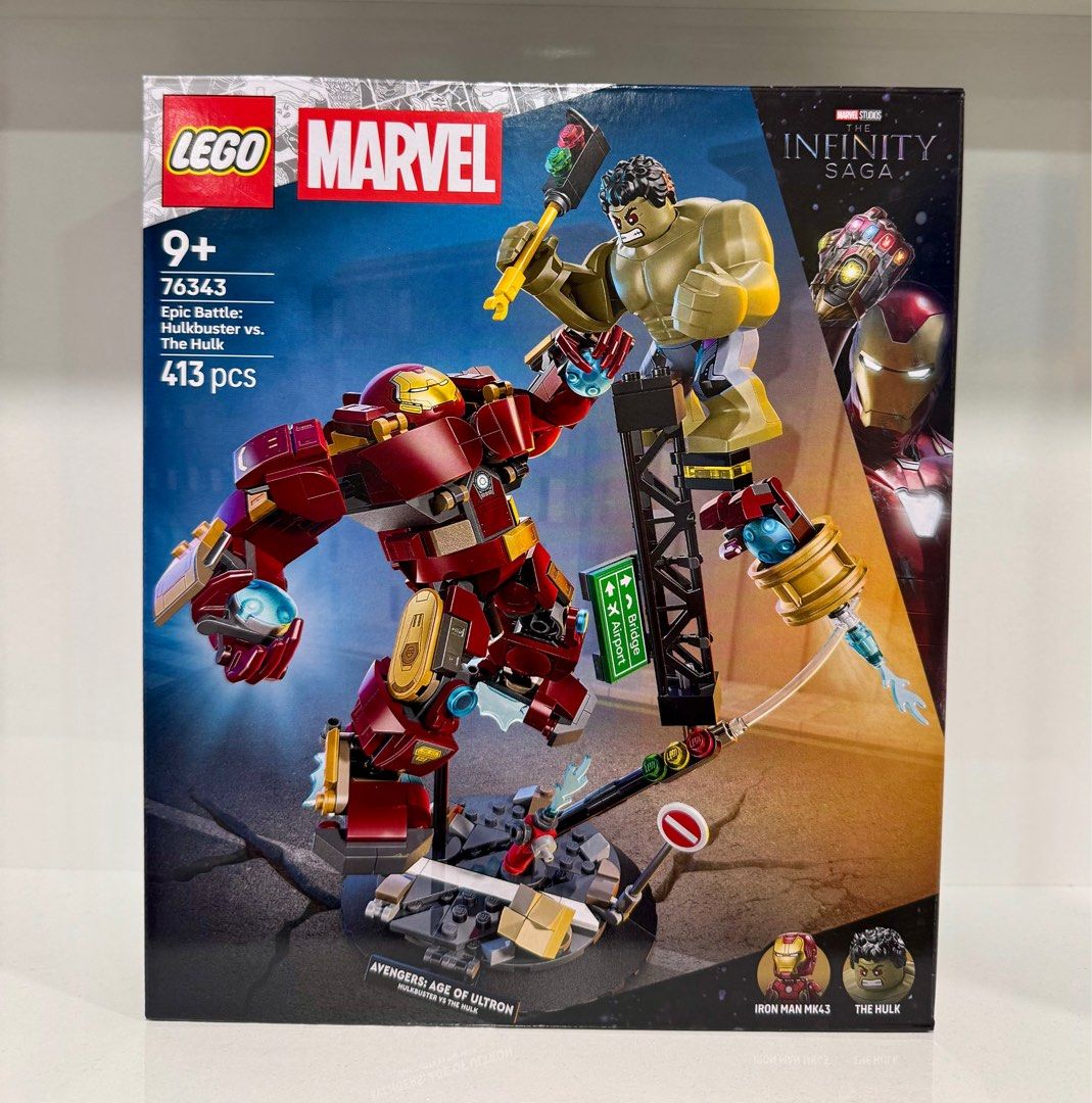 Lego Marvel 76343 Epic Battle: Hulkbuster vs. the Hulk, Hobbies & Toys ...