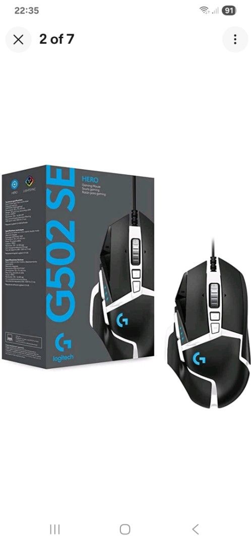 Logitech G502 SE HERO Gaming Mouse, Computers & Tech, Parts ...