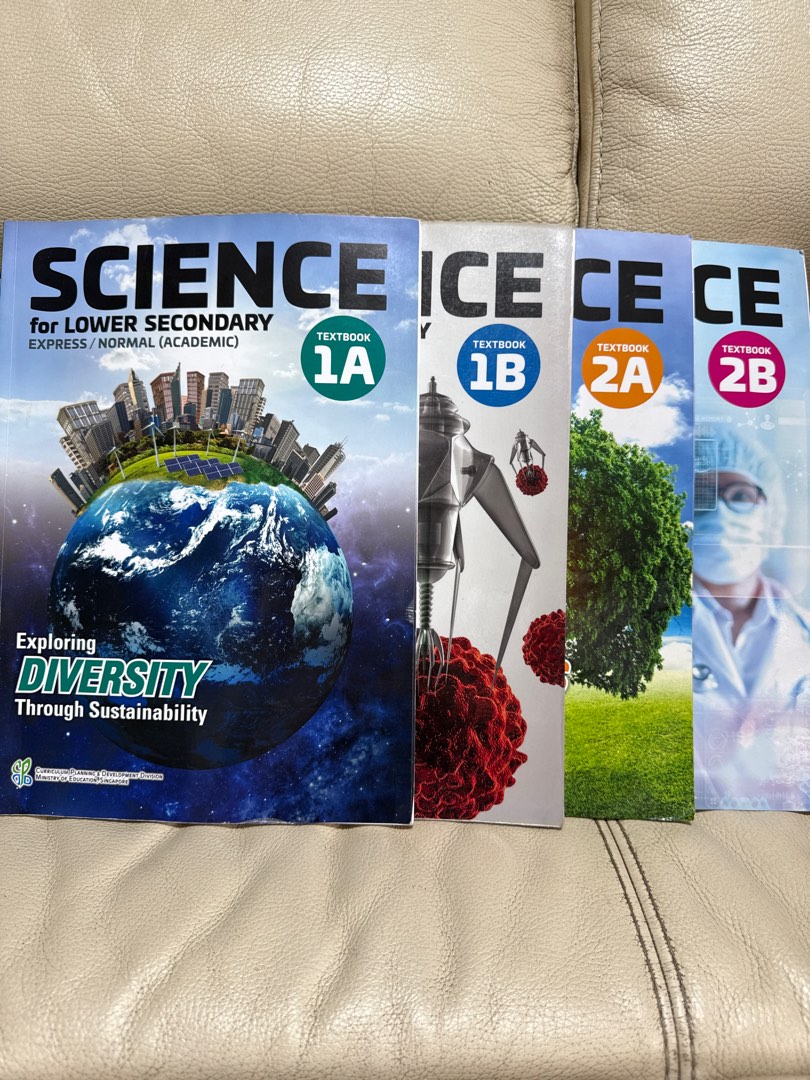 Lower Secondary Science Textbook 1A, 1B, 2A & 2B, Hobbies & Toys, Books ...