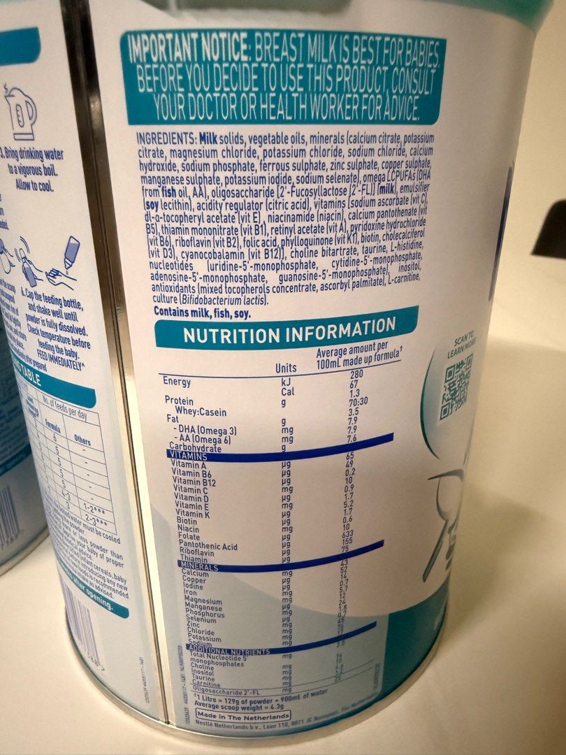 Nestle NAN Optipro 1 Infant Formula (800g), Babies & Kids, Nursing ...