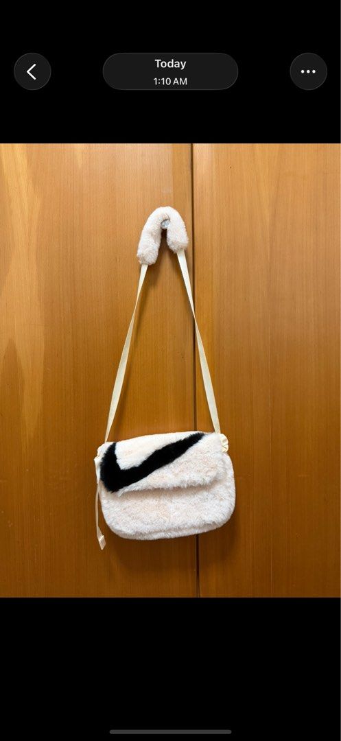 Nike Futura 365 Faux Fur Crossbody 'Guava Ice Black', Women's Fashion ...