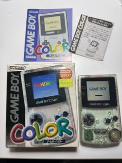 Nintendo Game Boy Color (Berry Pink) with authentic Pokemon Red (GBC ...