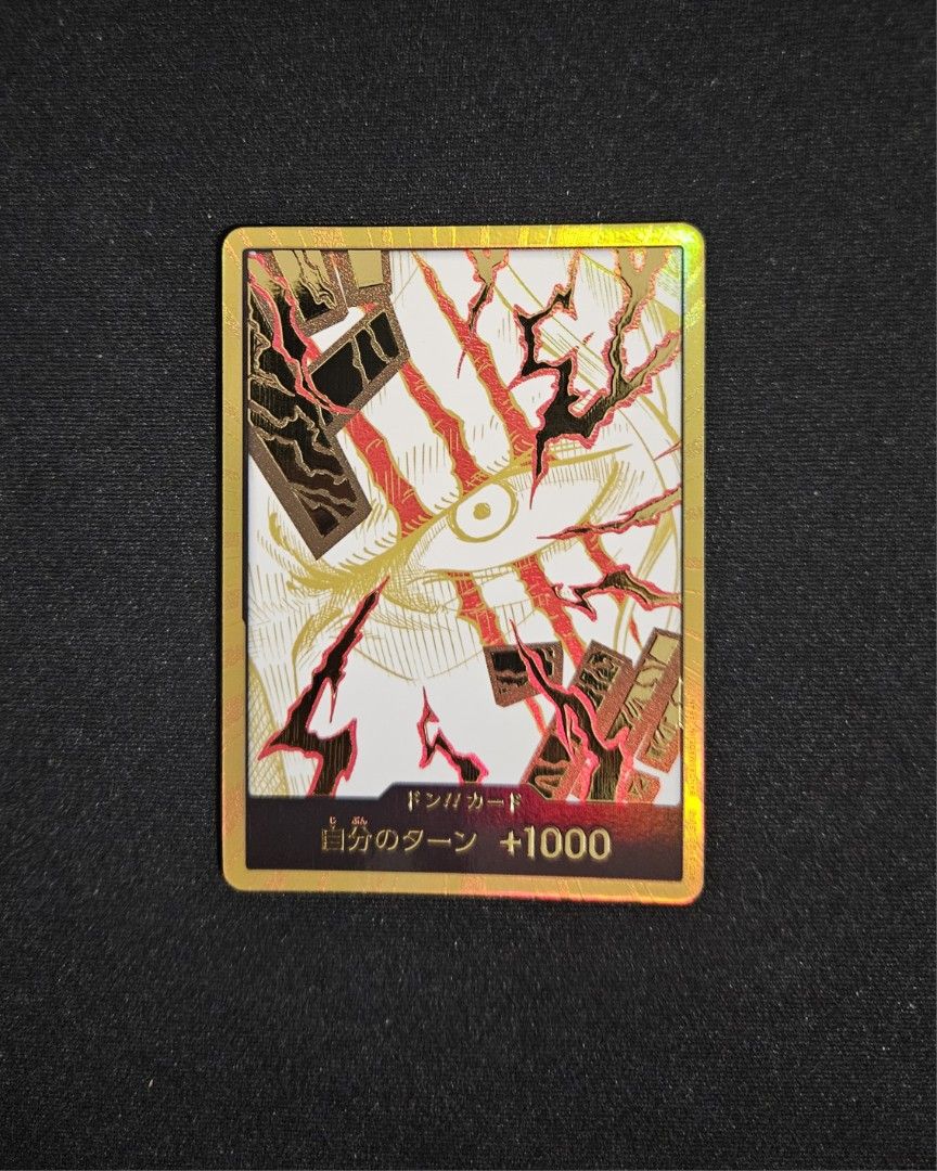 One Piece Card Game - Shanks Gold DON!! Card, Hobbies & Toys, Toys ...