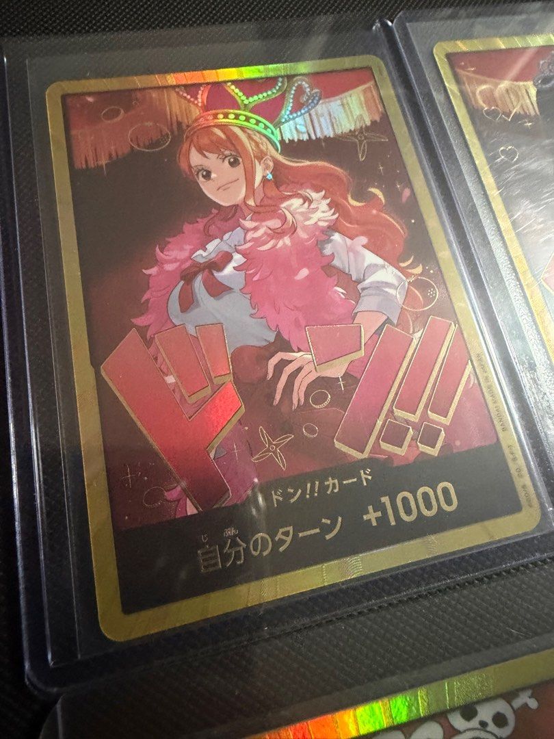 One Piece TCG Gold Don EB03 Nami, Nico Robin, and Gold Riger, Hobbies ...