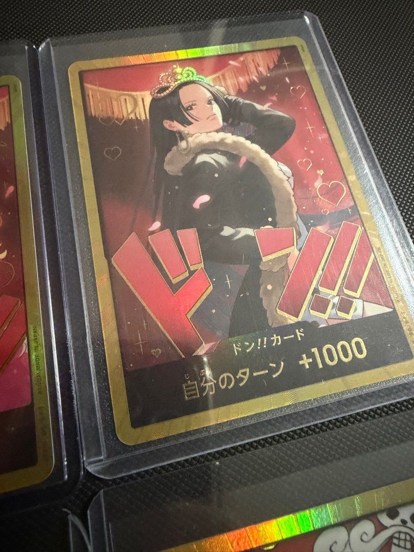 One Piece TCG Gold Don EB03 Nami, Nico Robin, and Gold Riger, Hobbies ...