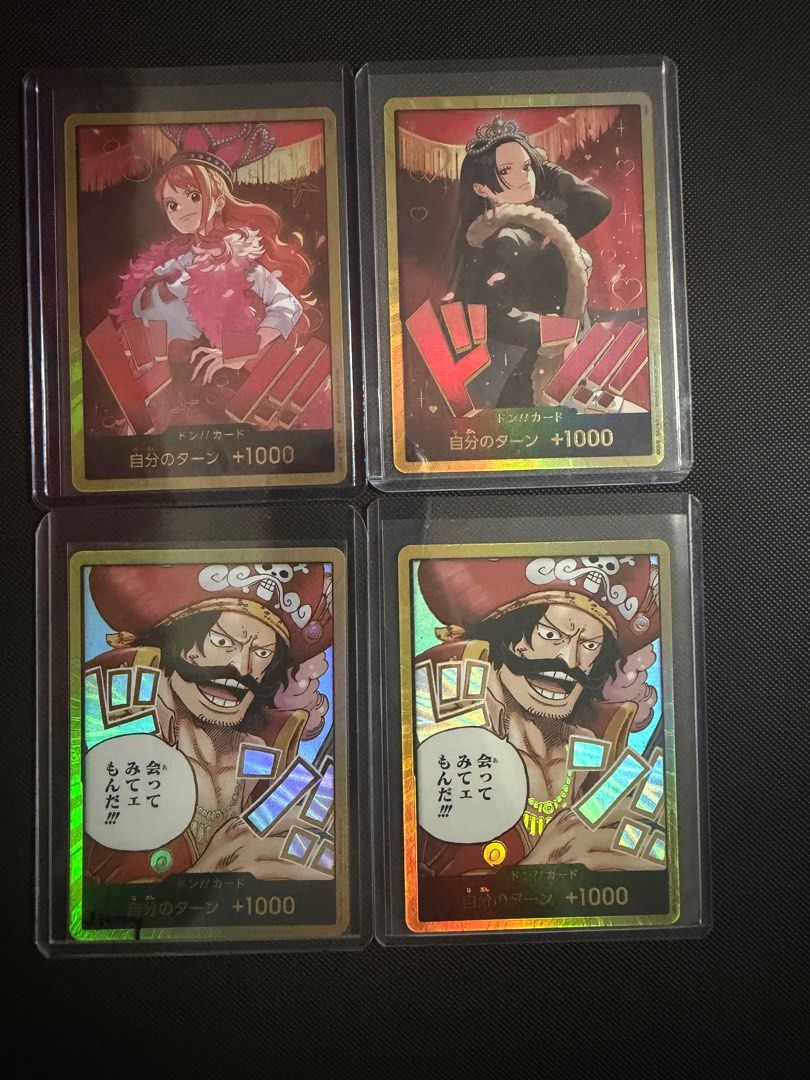 One Piece TCG Gold Don EB03 Nami, Nico Robin, and Gold Riger, Hobbies ...