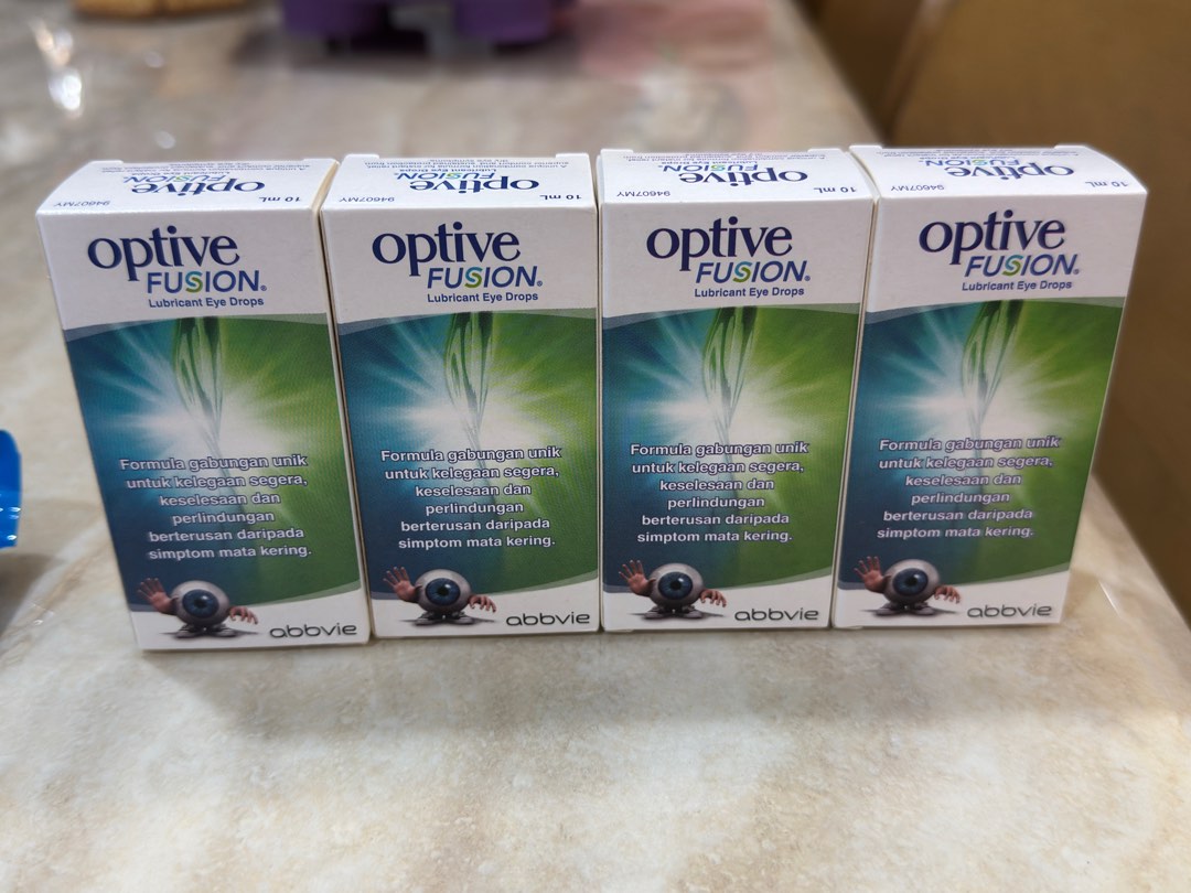 Optive Fusion Lubricant Eye Drops - 4 Boxes, Beauty & Personal Care ...