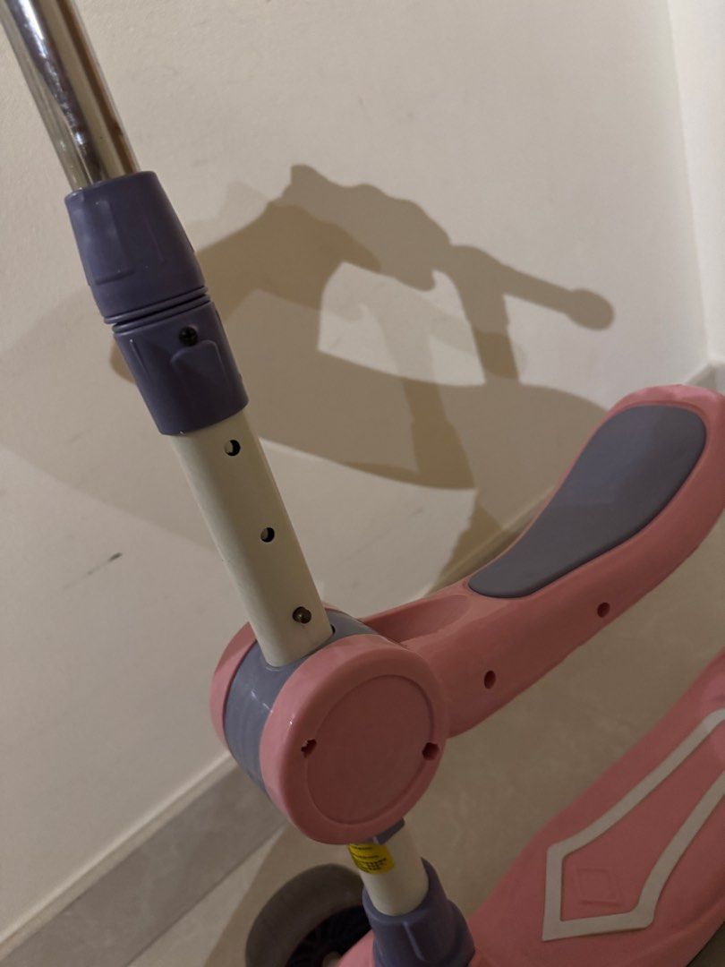 Pink 3-in-1 Kids Scooter with Seat, Sports Equipment, Sports & Games ...