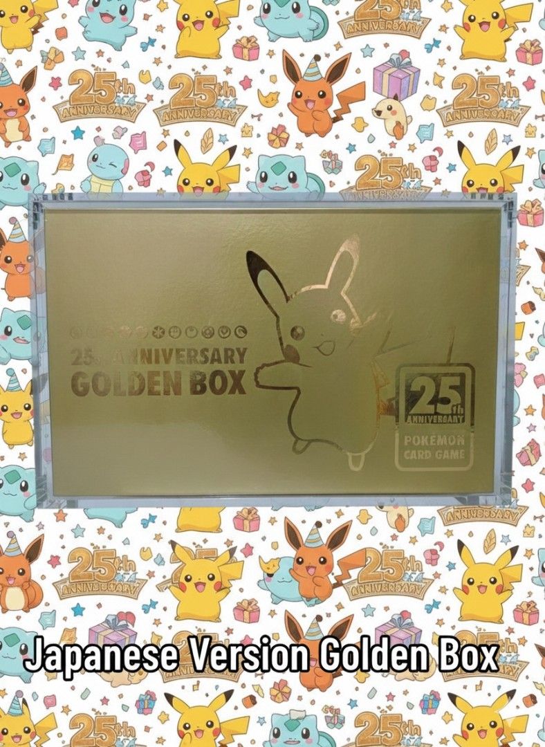 Pokemon 25th Anniversary Golden Box Japanese + Pikachu PSA 10 + Poke ...
